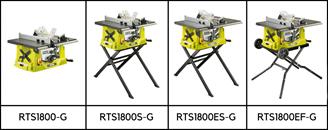 Ryobi RTS1800 tafelzagen - verschillen in individuele modellen ...