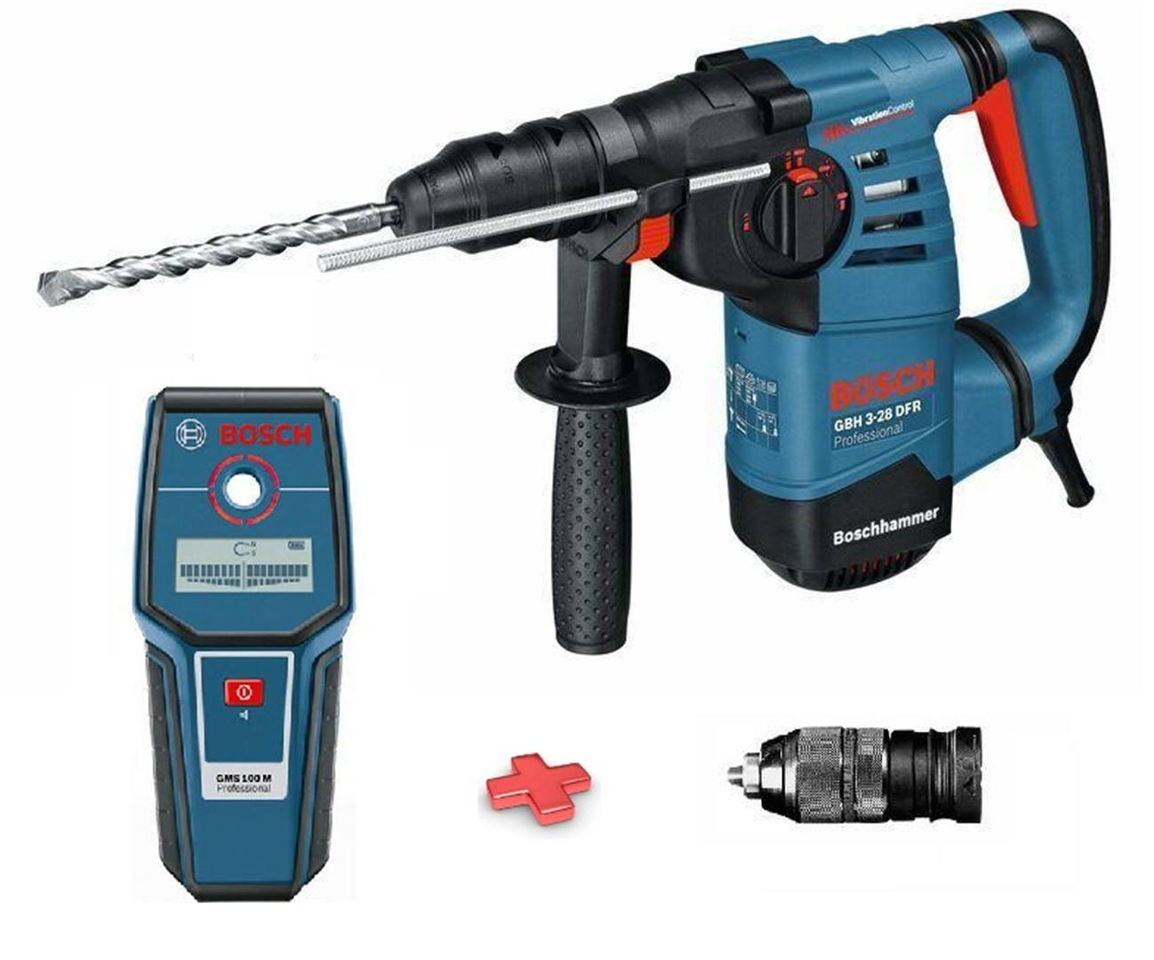 Boorhamer Bosch GBH 3-28 DFR + Professionele Multidetector ...